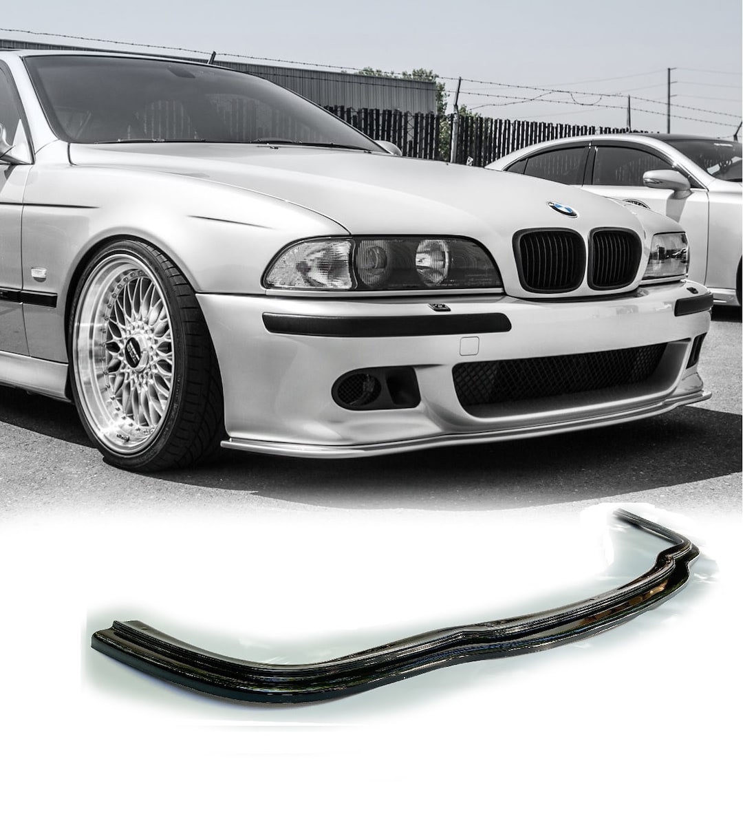 Bmw E39 Front Lip for M Bumper Splitter Lip Spoiler ABS PLASTIC - GLOSS ...