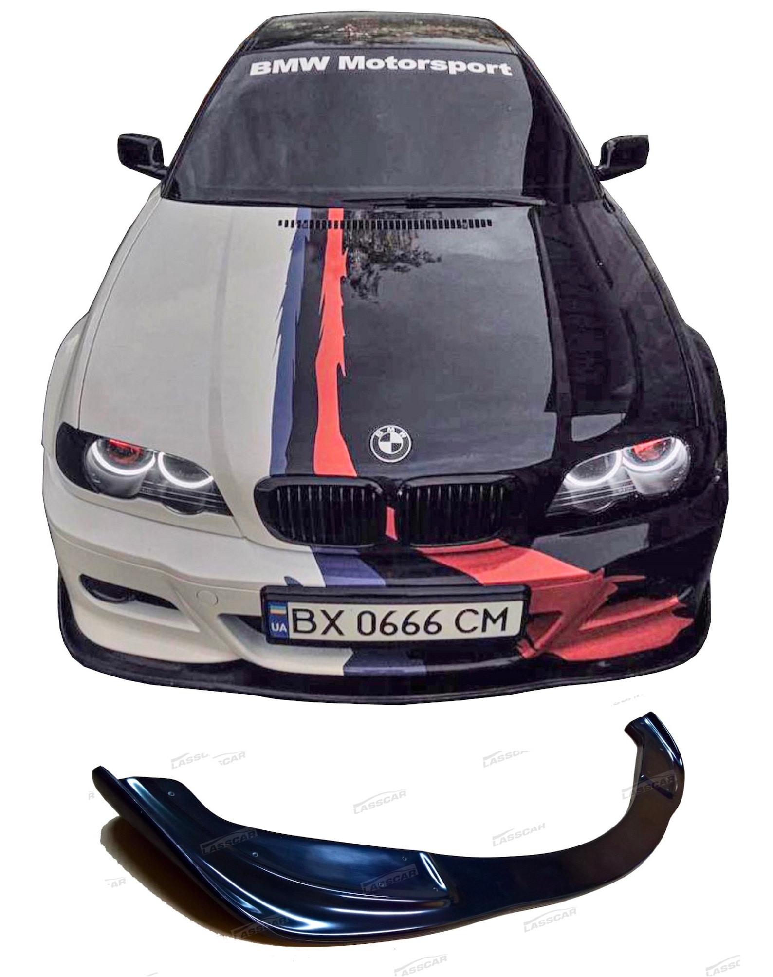 BMW E46 Splitter Front Bumper M3 Bumper Splitter Lip Spoiler Fit With ...