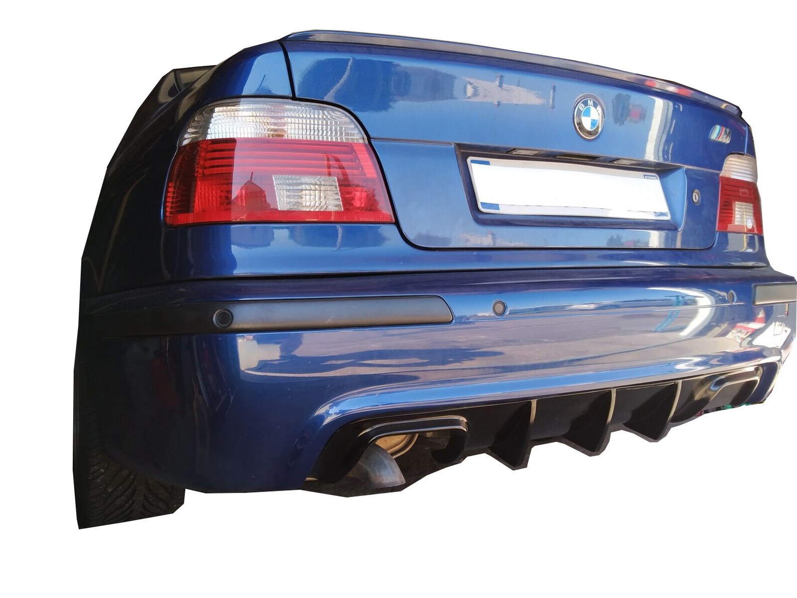 BMW E39 Rear Bumper Diffuser Lip Splitter M5 Spoiler FOR 1 or 2 Exhaust ...
