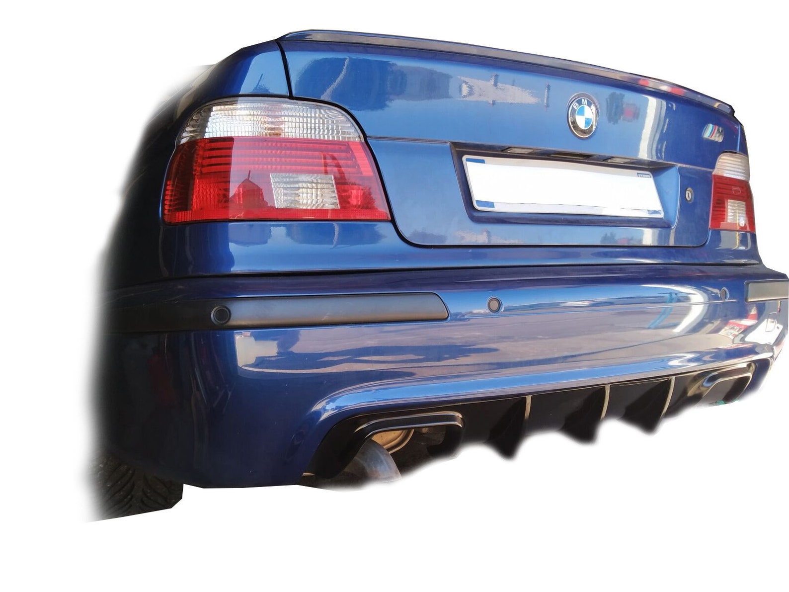 BMW E39 Rear Bumper Diffuser Lip Splitter M5 Spoiler FOR 1 or 2 Exhaust ...