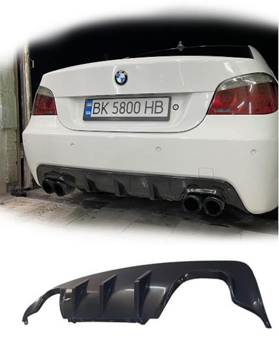 BMW E60 Rear Bumper Diffuser Lip Splitter M5 LIP Spoiler Bumper Pad - Etsy