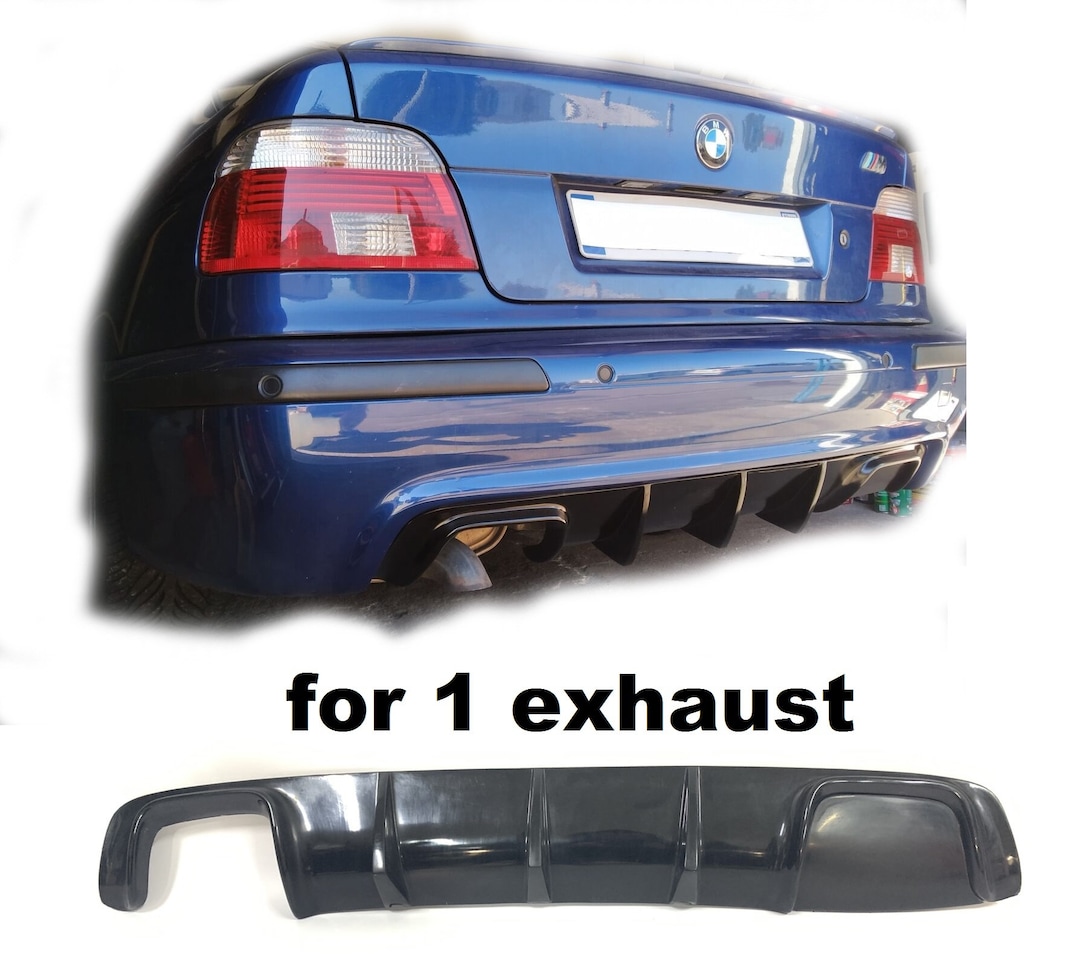BMW E39 Rear Bumper Diffuser Lip Splitter M5 Spoiler FOR 1 or 2 Exhaust ...