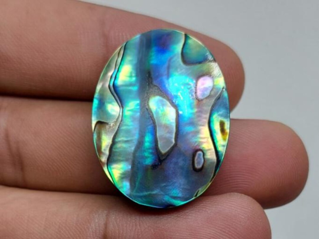 Natural Australian Abalone Shell Loose Cabochon, Oval Shape Hand ...