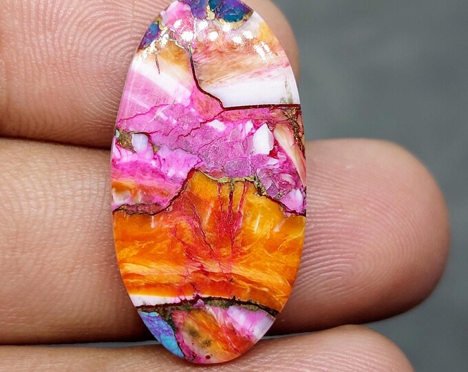 Pink Spiny Oyster Turquoise, Oval Shape Arizona Pink Spiny Oyster ...