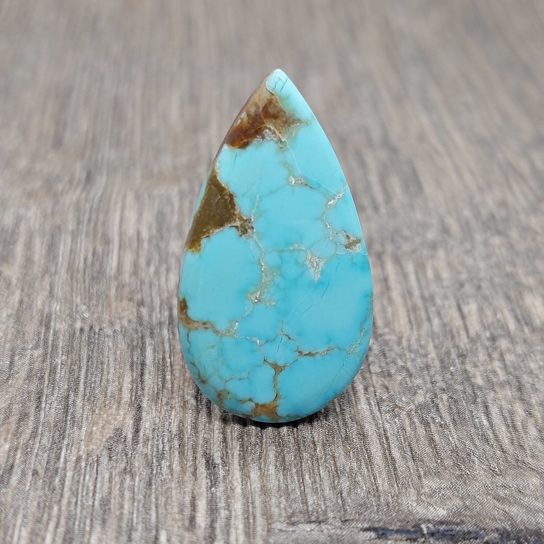 Natural Number Eight Turquoise, Number 8 Turquoise Cabochon, [ 11.60 ...