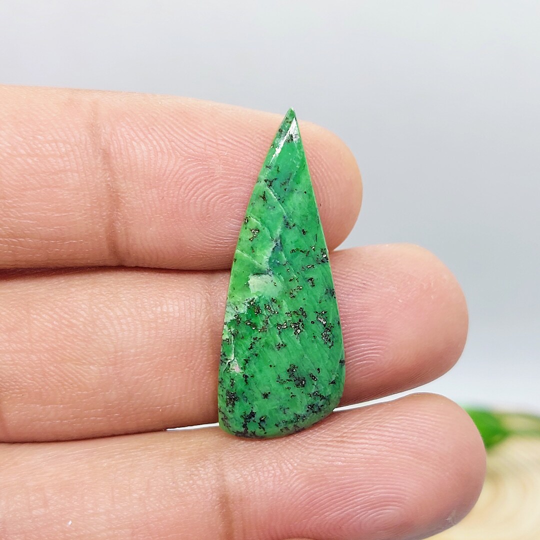 Rare Natural Burmese Kosmochlor Maw Sit Sit Cabochon, Jade Albite ...