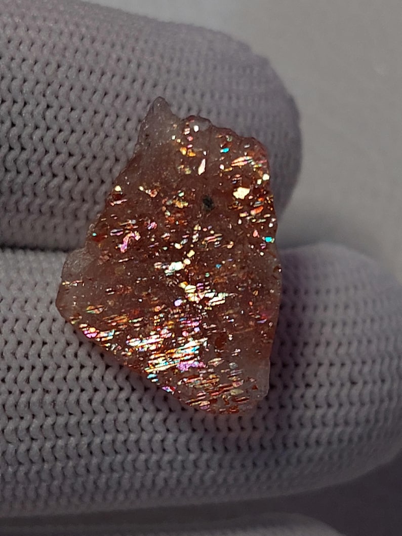 Raw Confetti Sunstone Crystal / Natural Rough Sunstone / Glittery ...