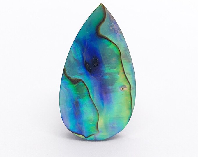 Natural Australian Abalone Shell Loose Cabochon, Pear Shape Hand ...