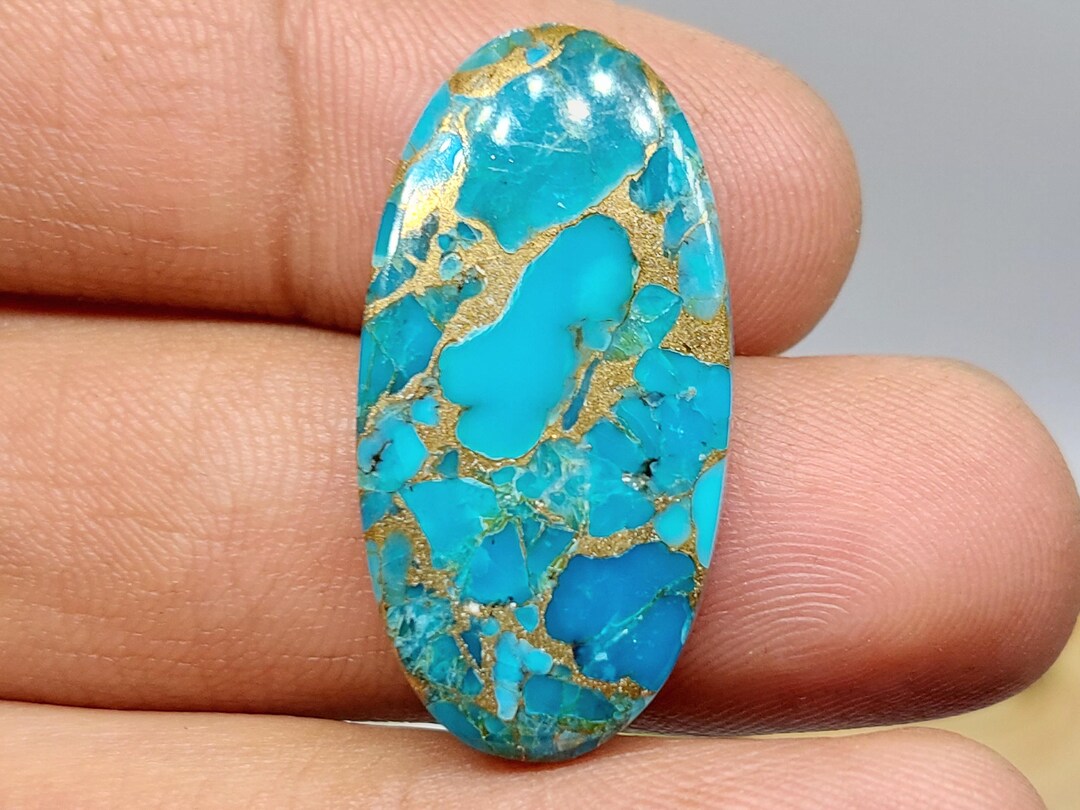 Blue Copper Mohave Turquoise, Blue Mohave Turquoise[ 22.80 Cts & 32 X ...