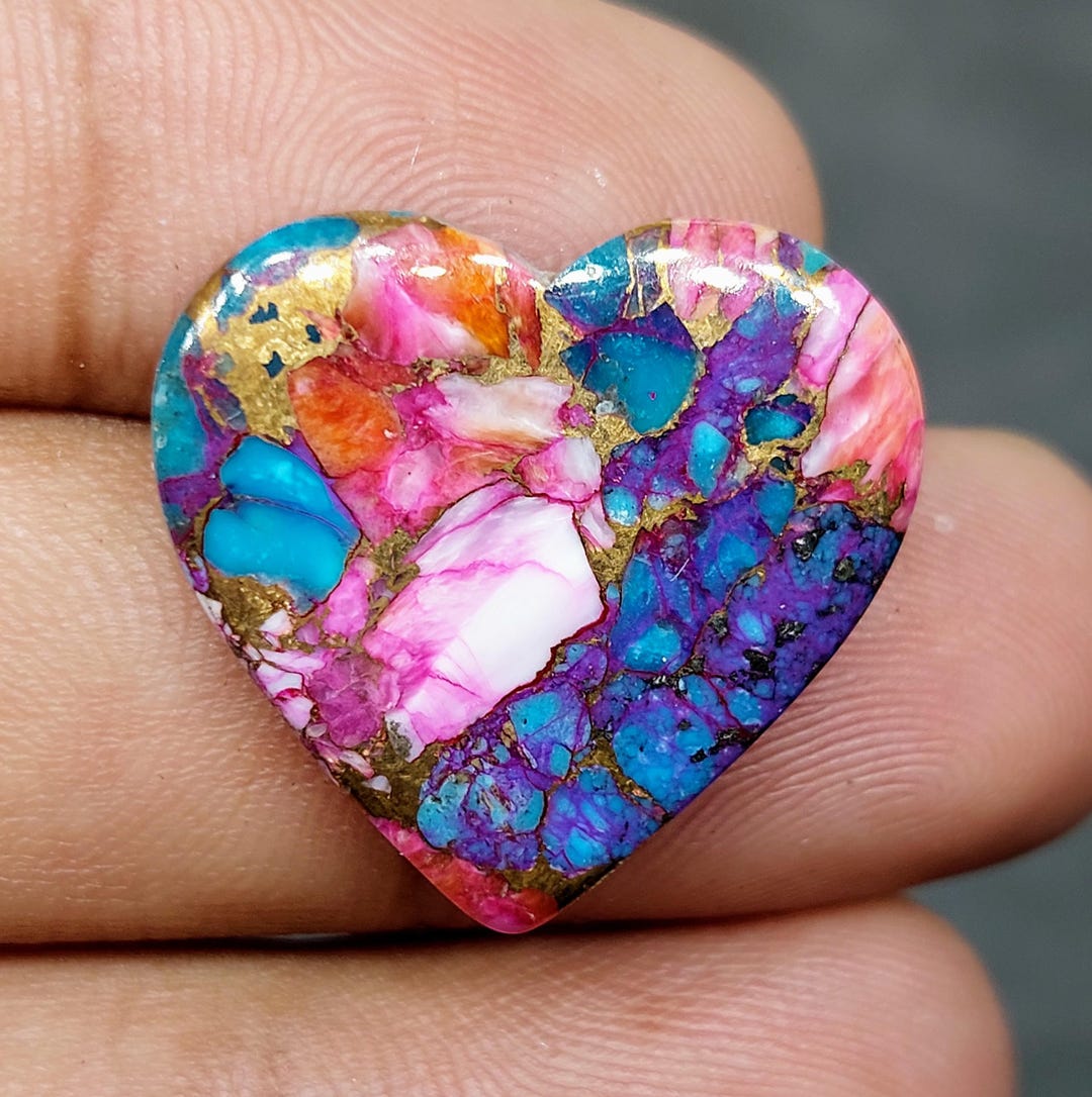 Pink Spiny Oyster Turquoise, Heart Shape Arizona Pink Spiny Oyster ...