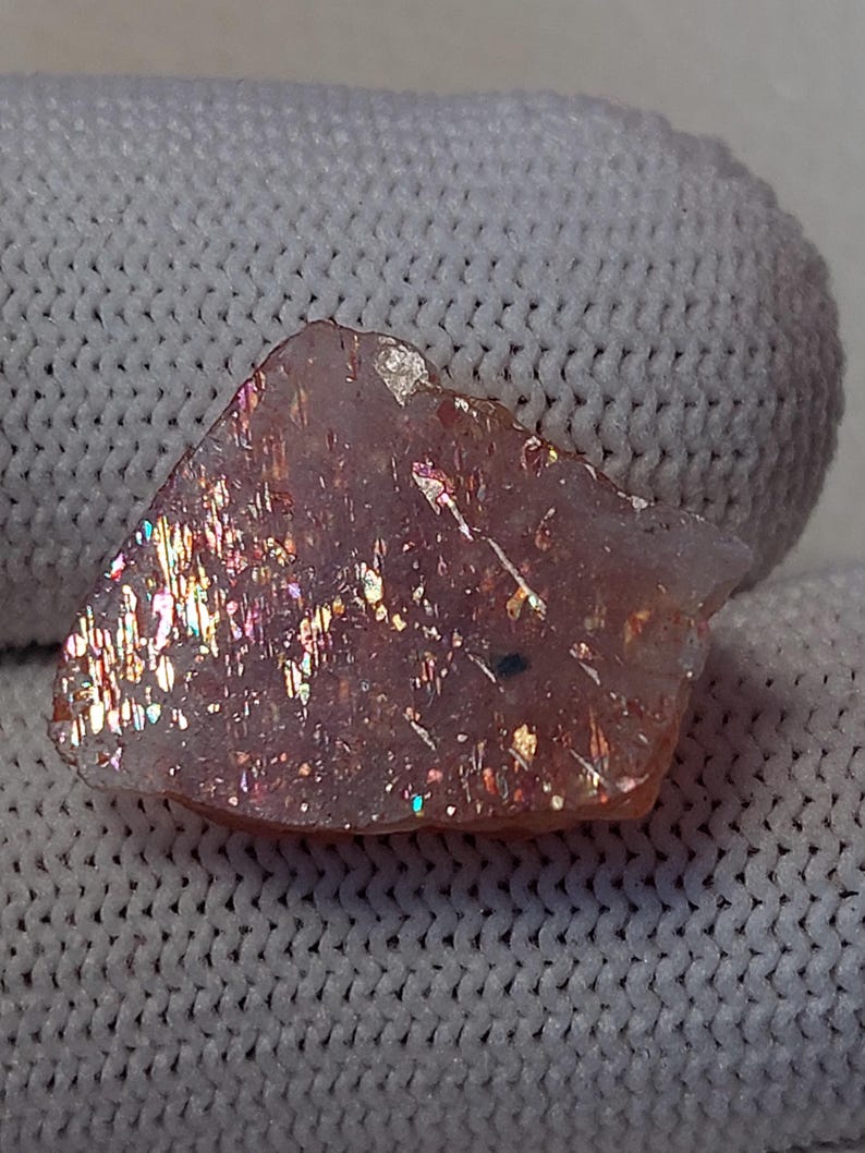 Raw Confetti Sunstone Crystal / Natural Rough Sunstone / Glittery ...