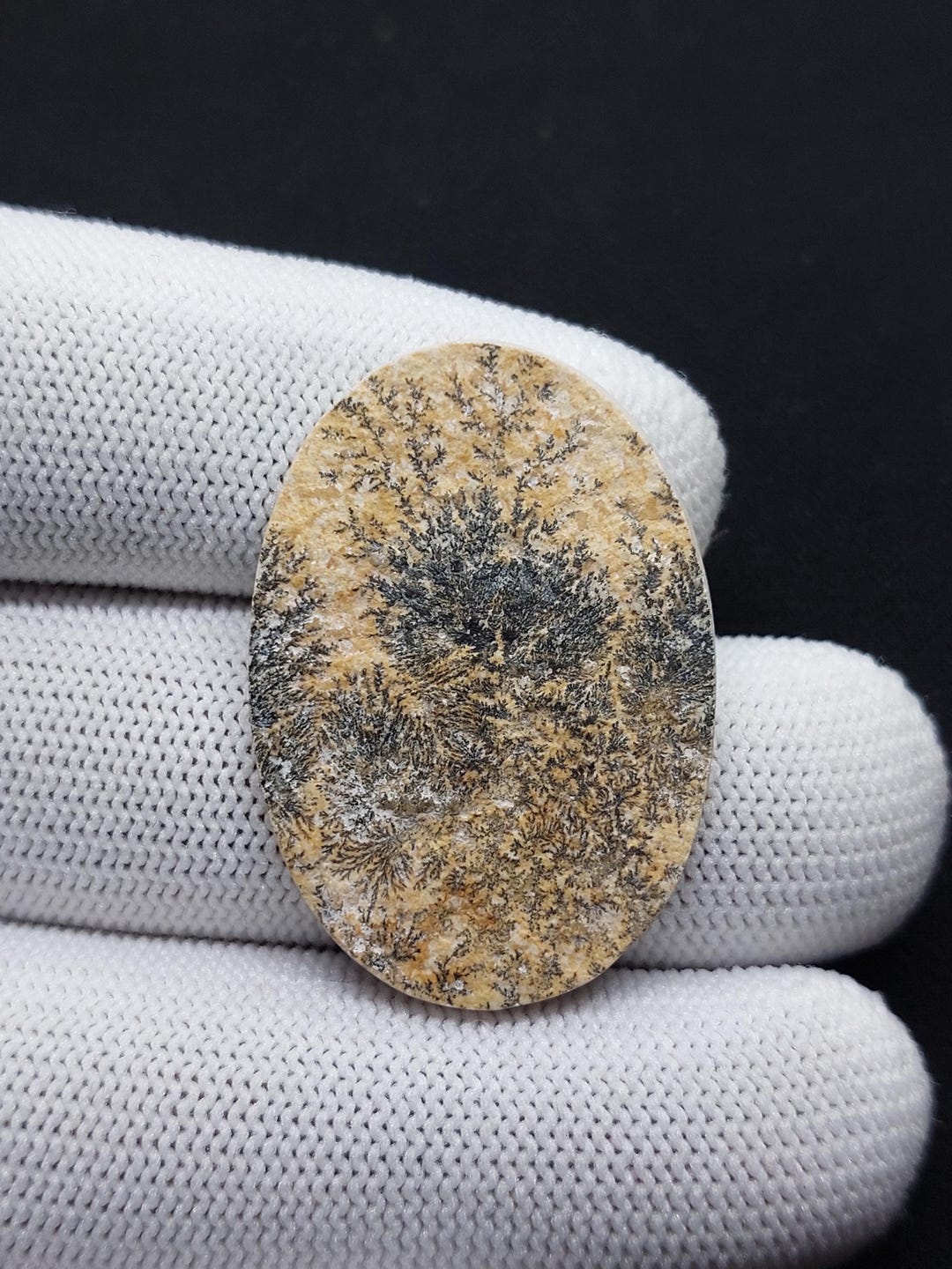 Psilomelane Dendrite Agate Slab | Natural Stone With Black Tree Pattern ...