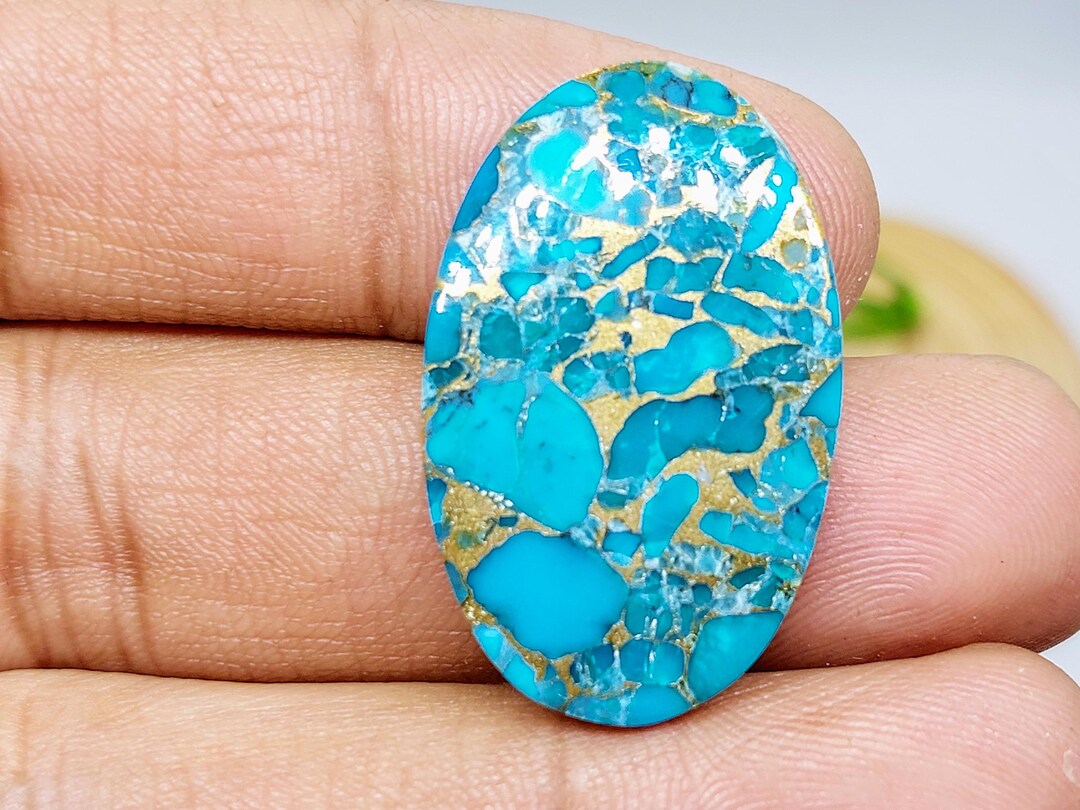 Blue Copper Mohave Turquoise, Blue Mohave Turquoise 29.15 Cts & 33 X 21 ...