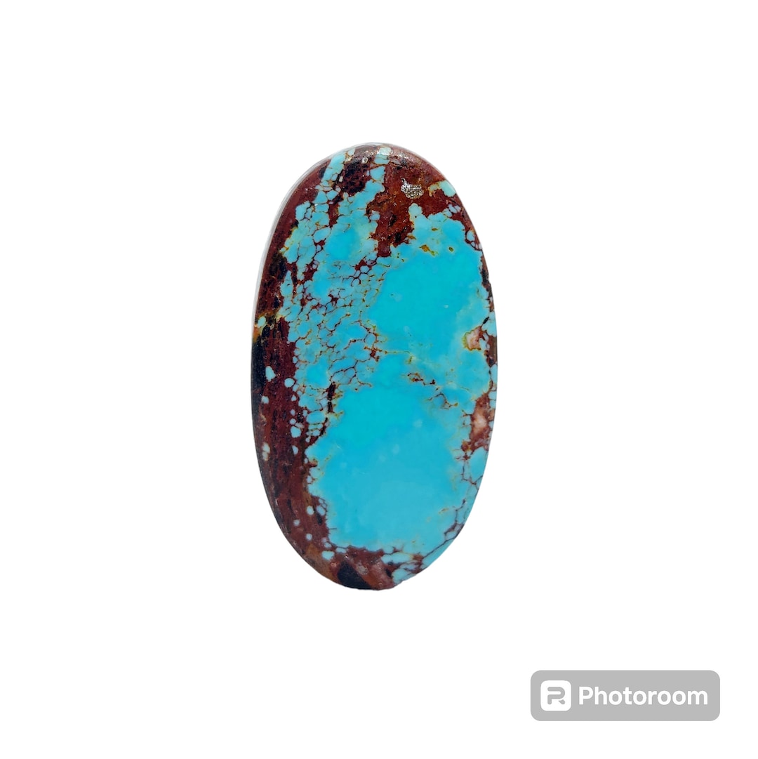 Natural Number Eight Turquoise, Number 8 Turquoise Cabochon, 19.30 Cts ...