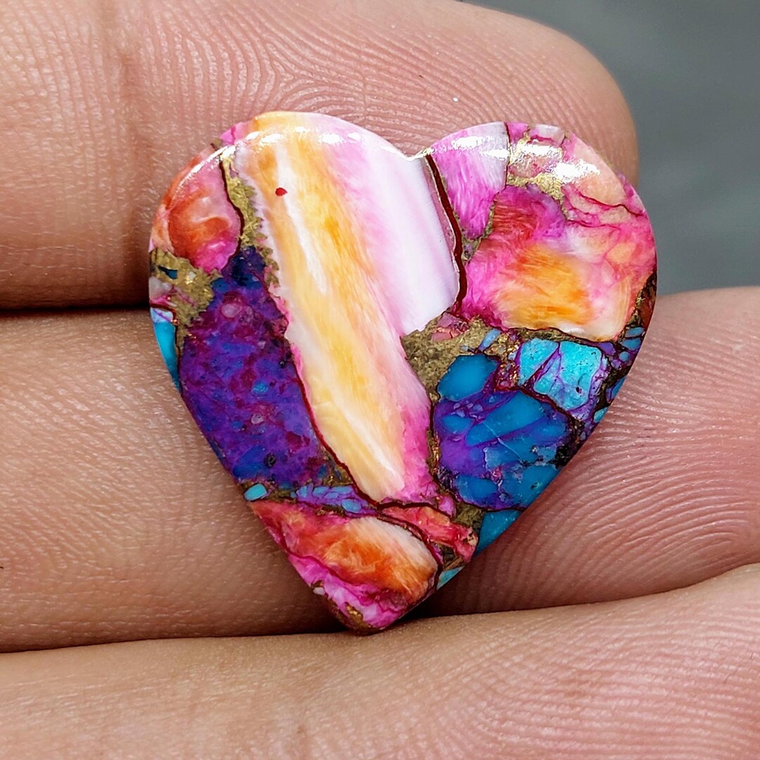 Pink Spiny Oyster Turquoise, Heart Shape Arizona Pink Spiny Oyster ...