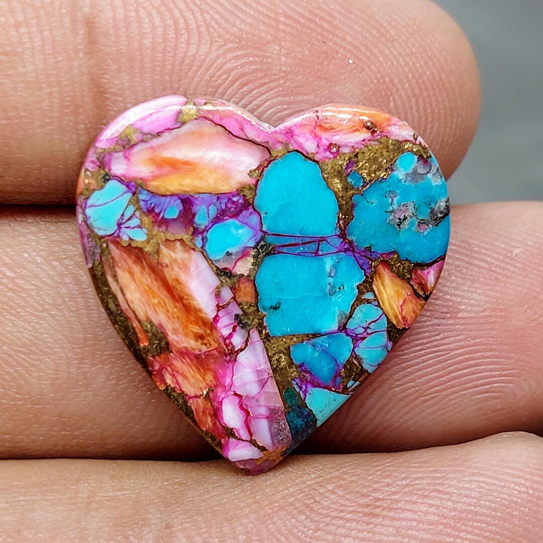 Pink Spiny Oyster Turquoise, Heart Shape Arizona Pink Spiny Oyster ...