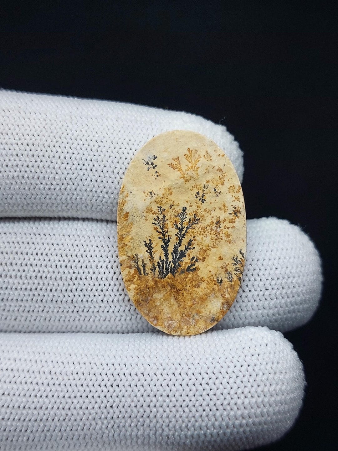 Psilomelane Dendrite Agate Slab | Natural Stone With Black Tree Pattern ...