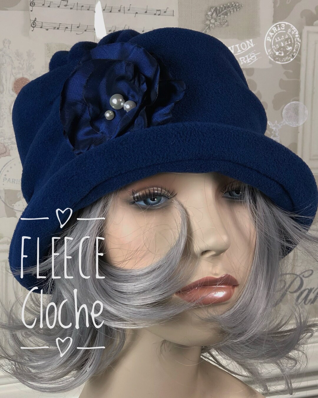 Navy Blue Hat, High Quality Fleece, Soft Warm Stylish Hat, Cozy ...