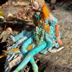 Art Textile Doll, She is Tranquility, Spiritual Doll of Many Poses ...