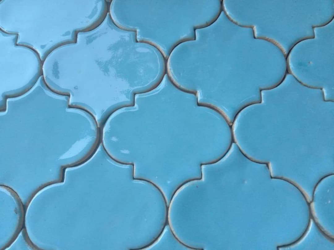 Blue Arabesque Tiles - Etsy
