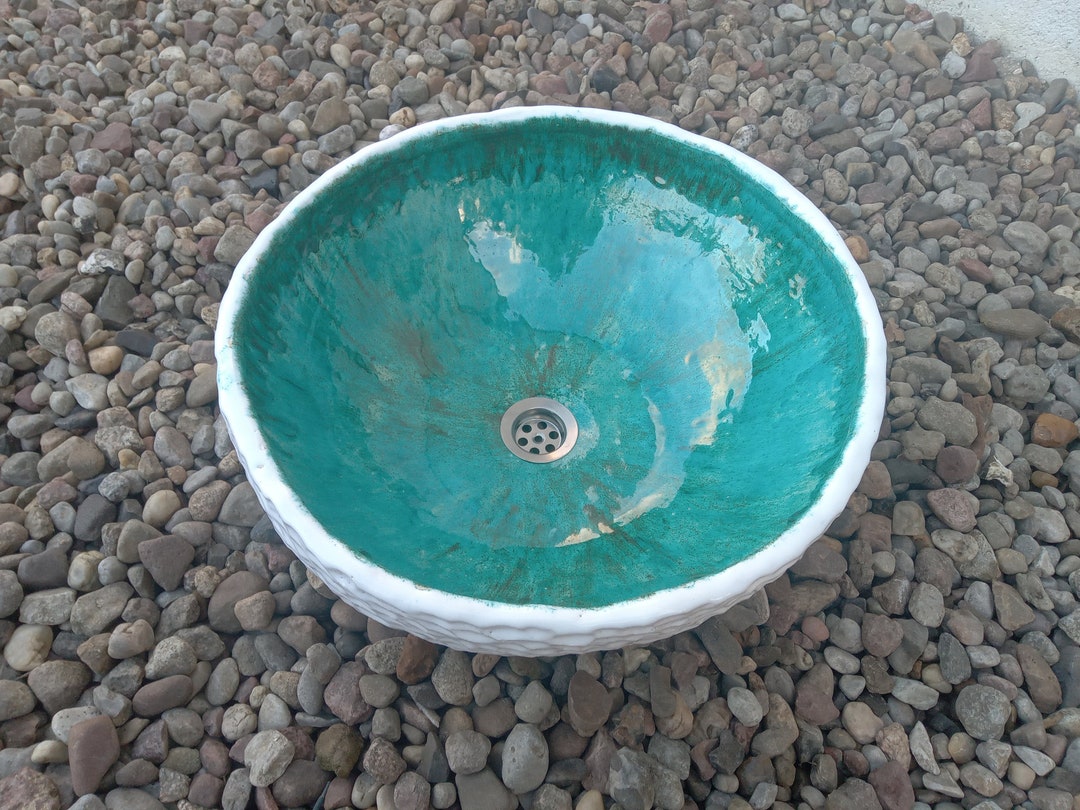 Large Ceramic Sink Fish-husk Washbasin - Etsy