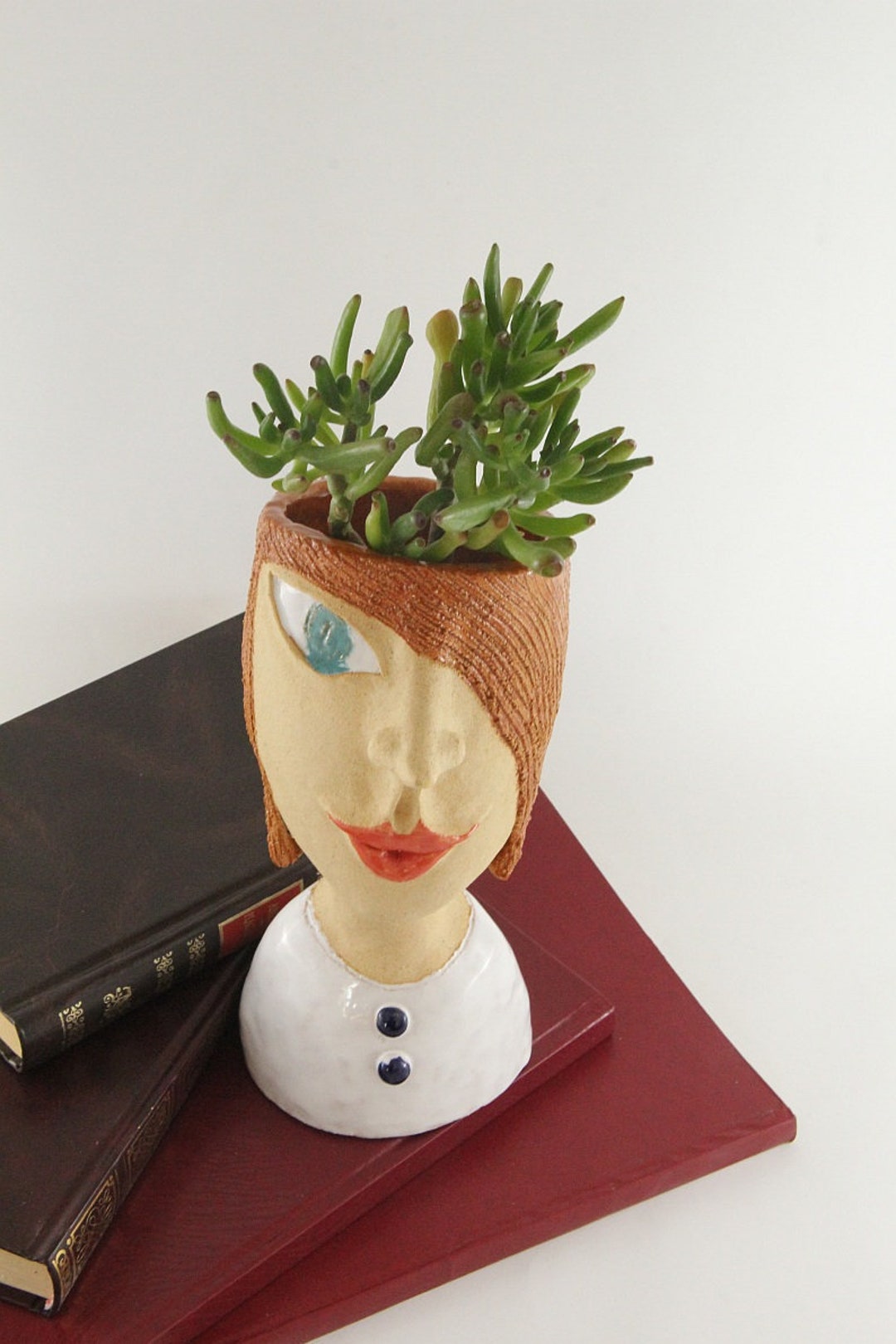 Ceramic Head-shaped Flower Pot - Etsy