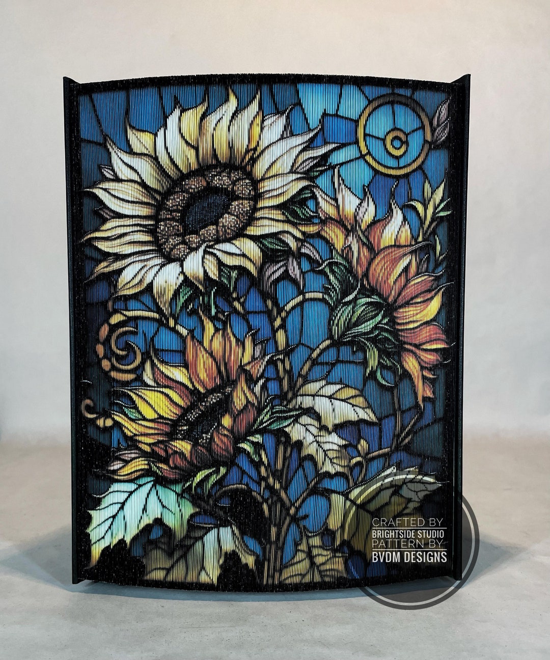 Sunflowers 1 Stained Glass Photo Strip Pattern, Fore-edge Book Art ...