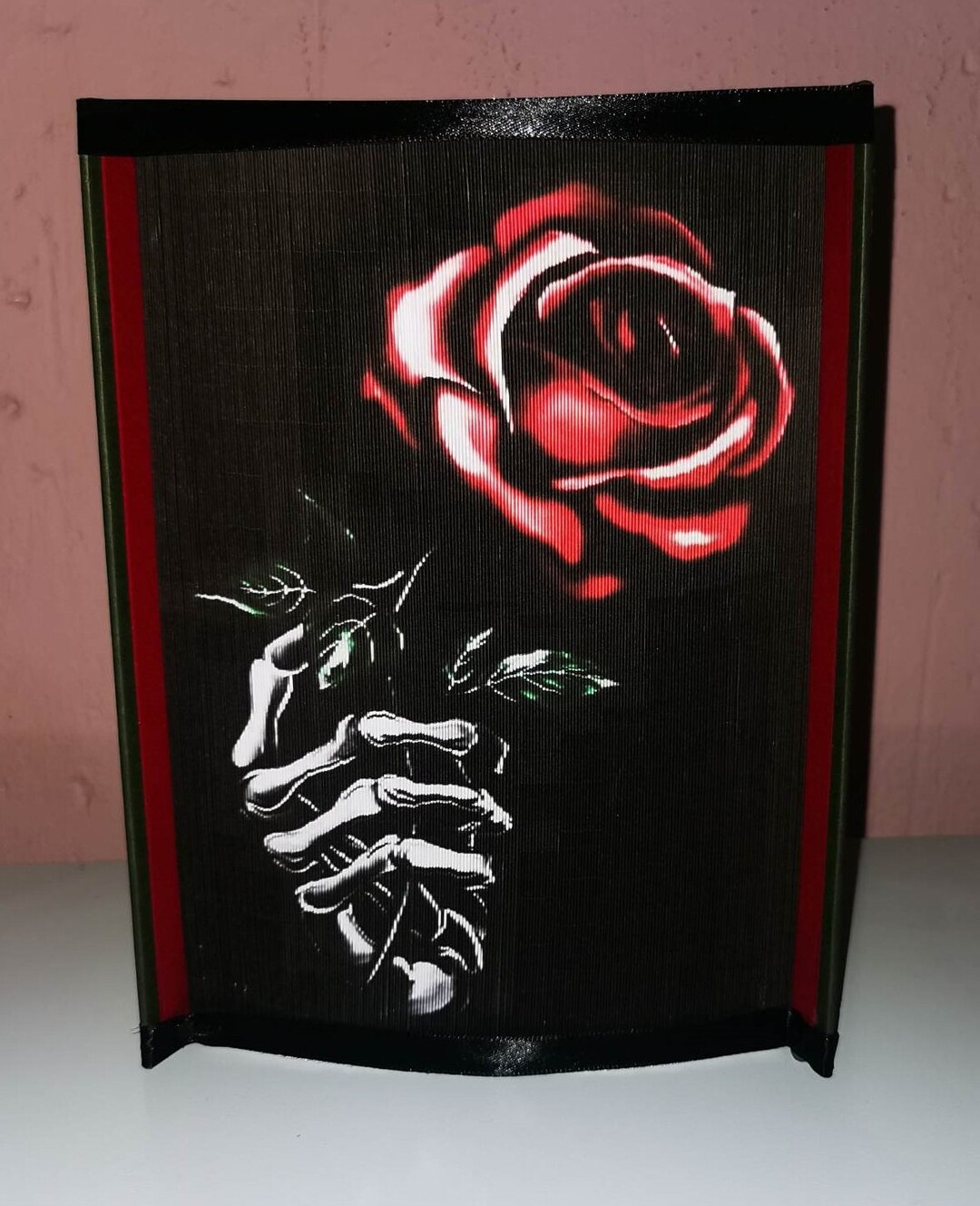 Skeleton Hand With Rose Photo Strip Pattern, Fore-edge Book Art ...