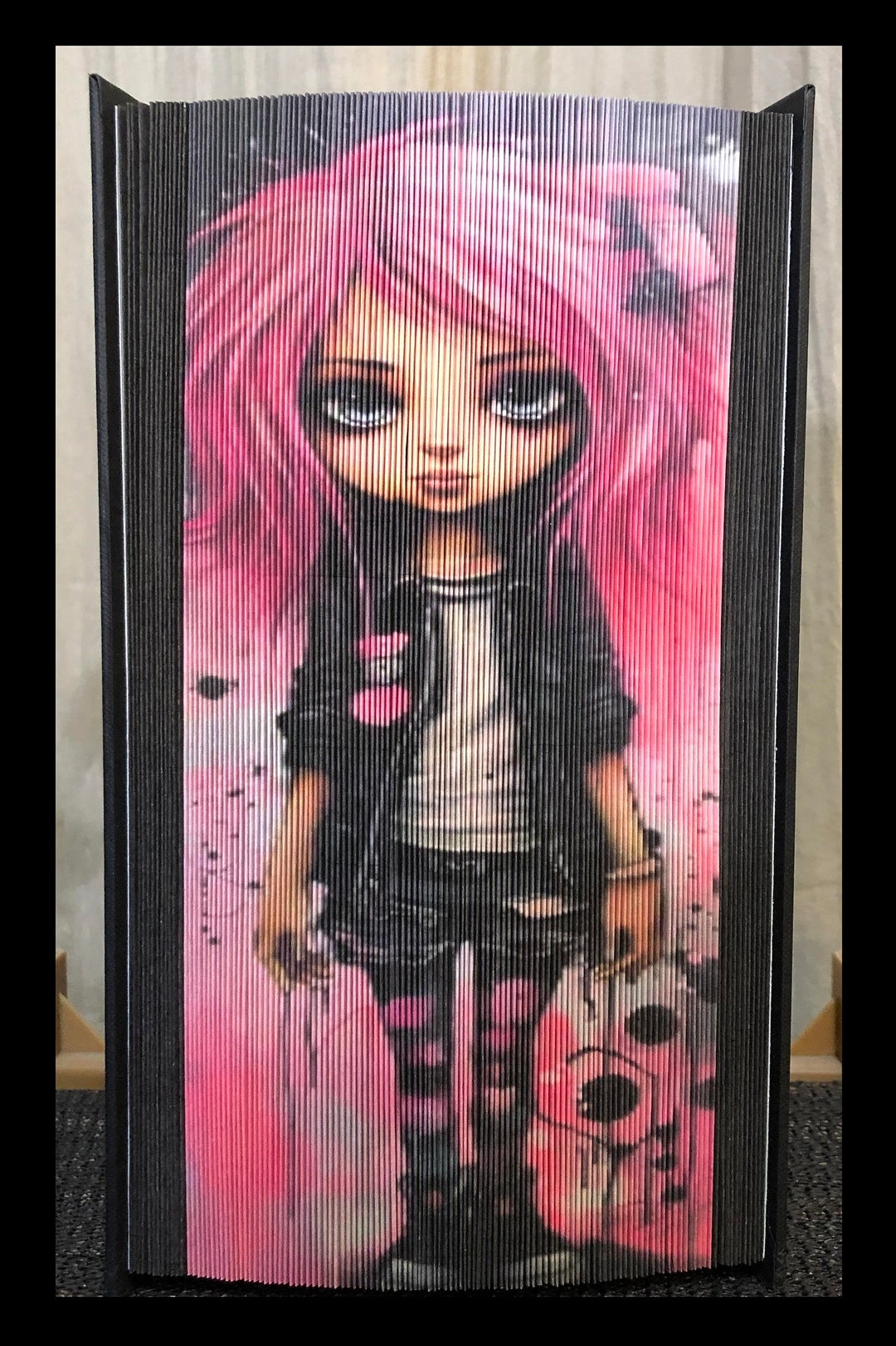 Punk Girl PG5 Narrow Photo Strip Pattern, Fore-edge Book Art, Birthday ...