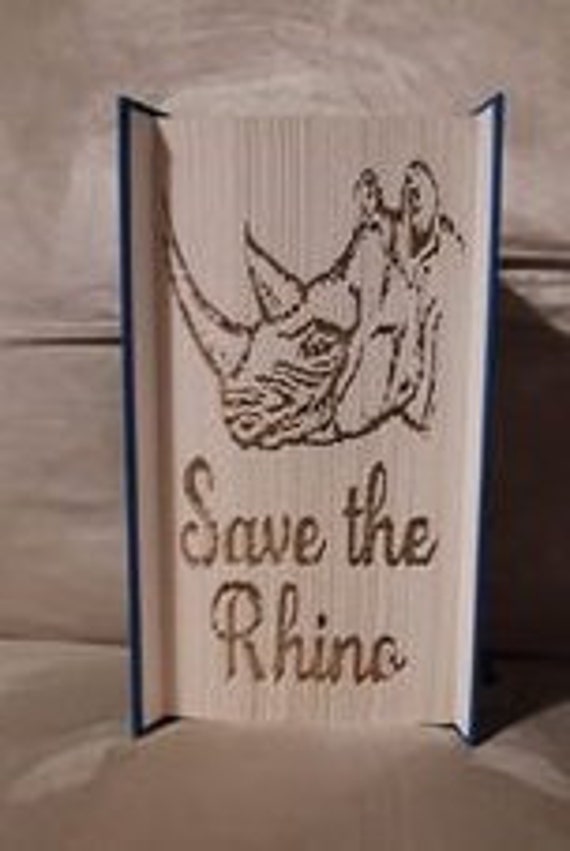 Save the Rhino Book Folding Pattern | Etsy