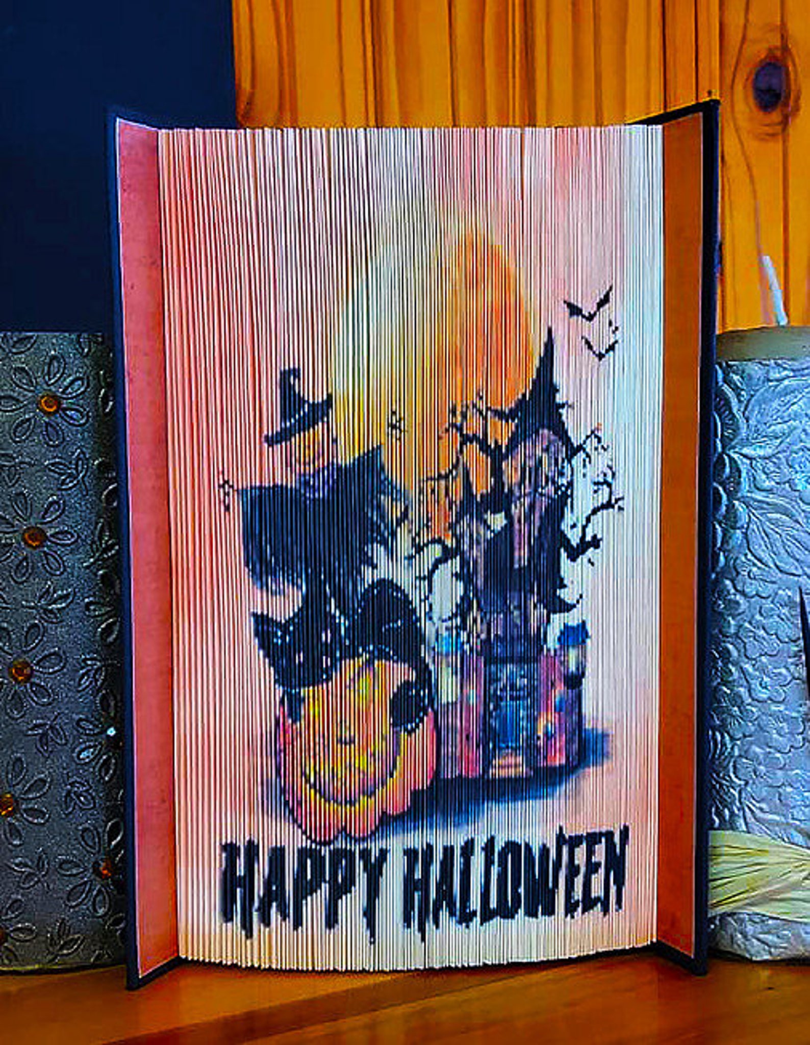 Happy Halloween Photo Strip Pattern, Aka Fore-edge Book Art; Halloween ...