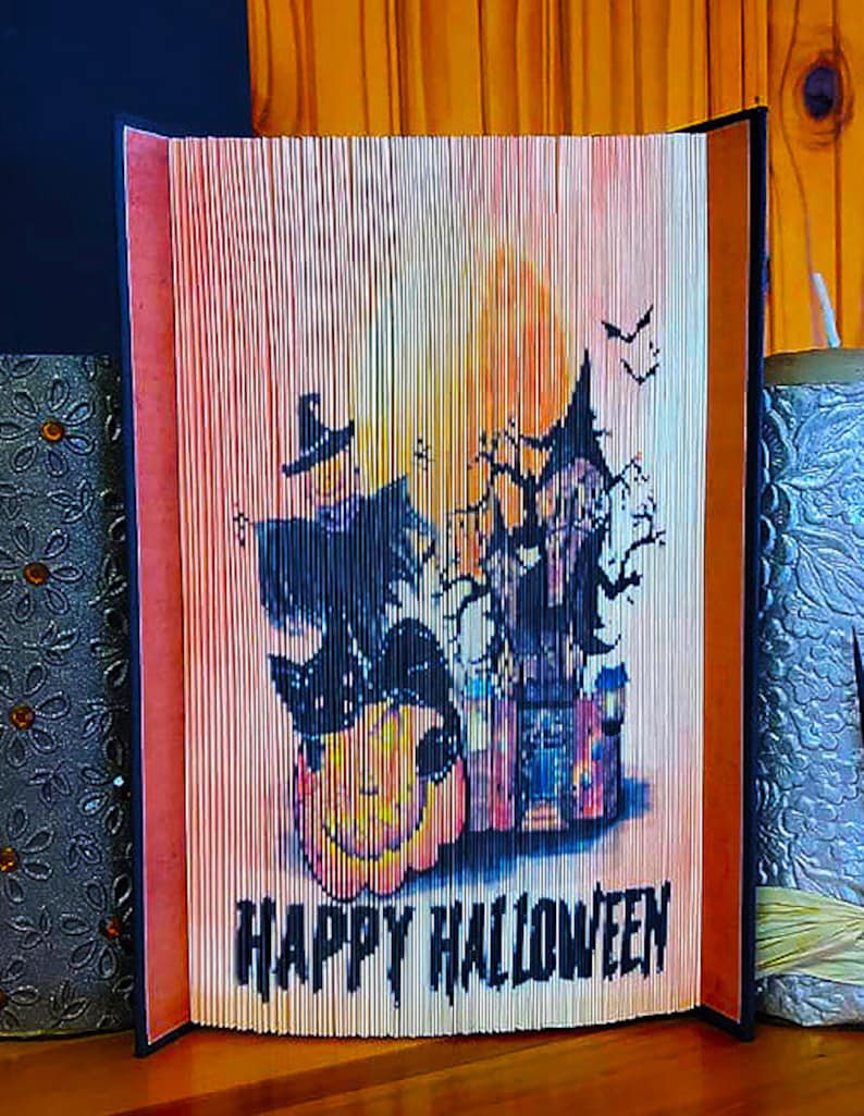 Happy Halloween Photo Strip Pattern, Aka Fore-edge Book Art; Halloween ...