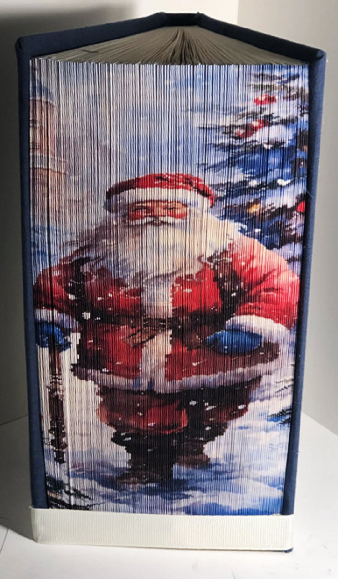 1 Narrow Books Santa Photo Strip Pattern, Fore-edge Book Art ...
