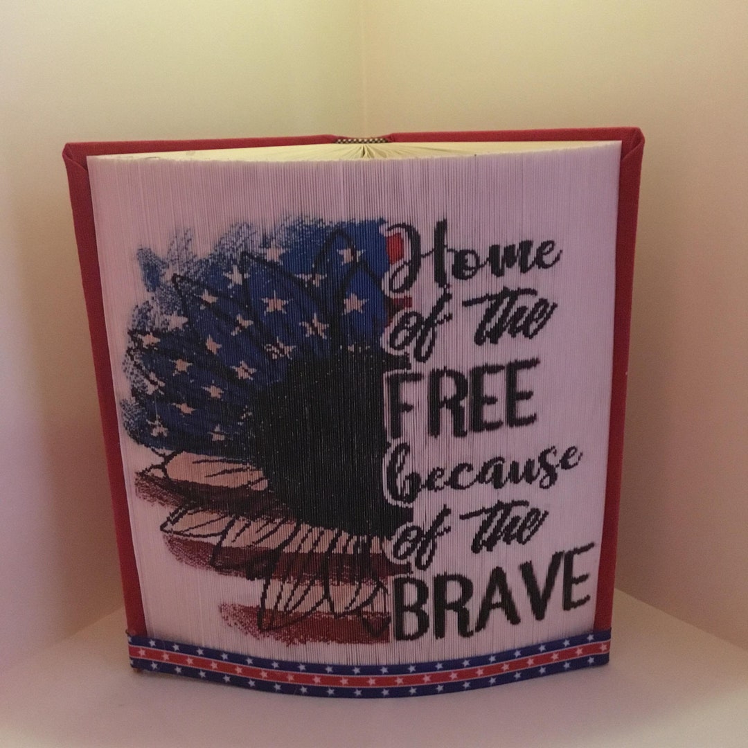 Home of the Brave Photo Strip Pattern, Fore-edge Book Art, Military ...