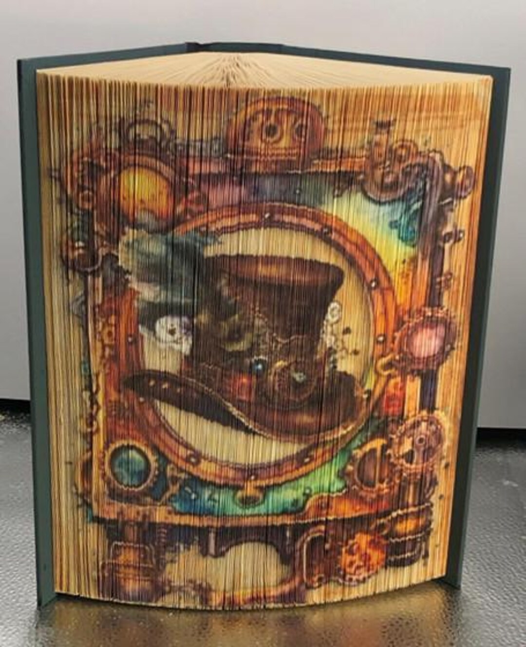 Steampunk Lady 5A Photo Strip Pattern, Fore-edge Book Art, Birthday ...