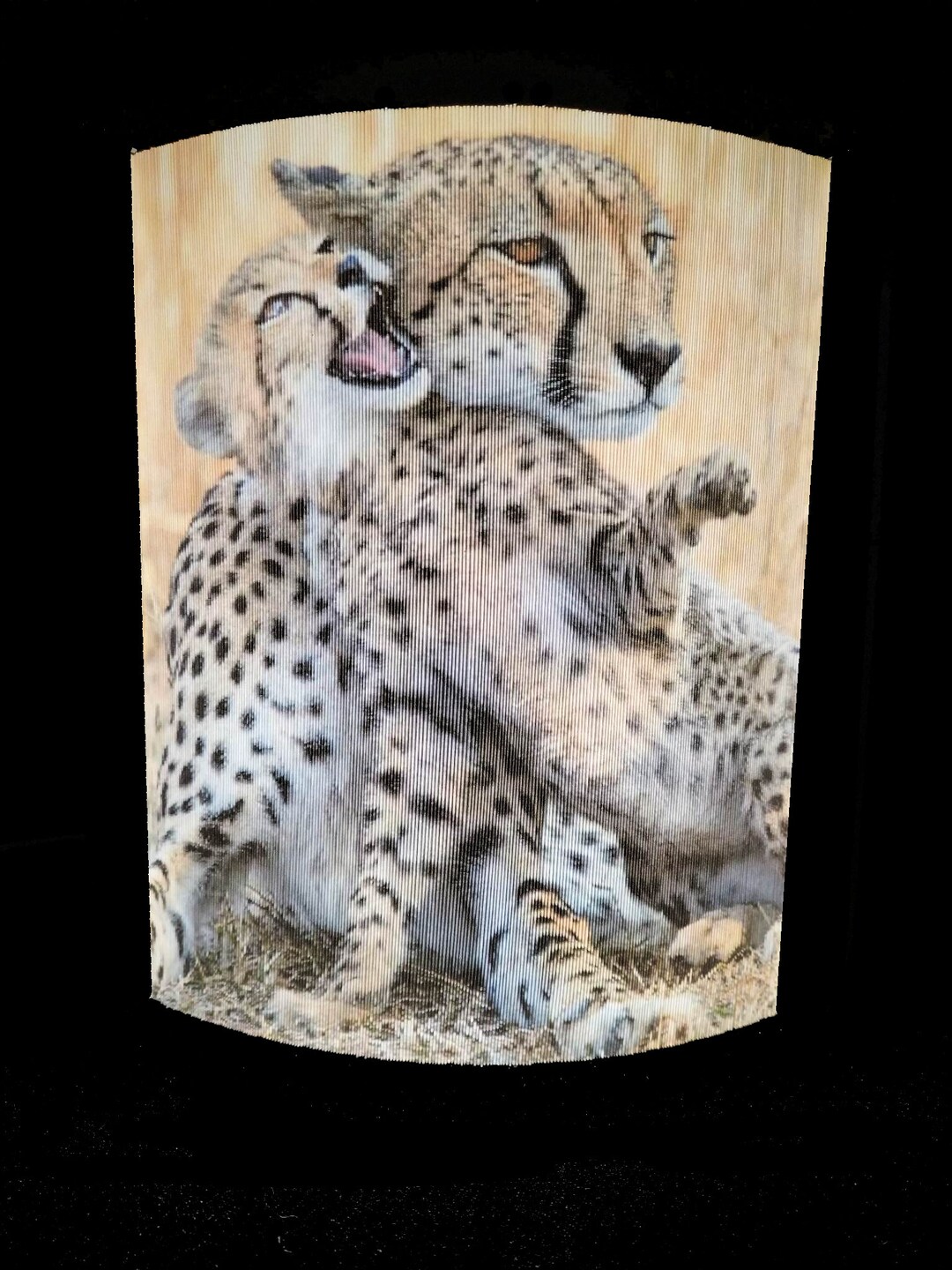Playful Cheetahs Photo Strip Pattern, Fore-edge Book Art, Cheetahs - Etsy