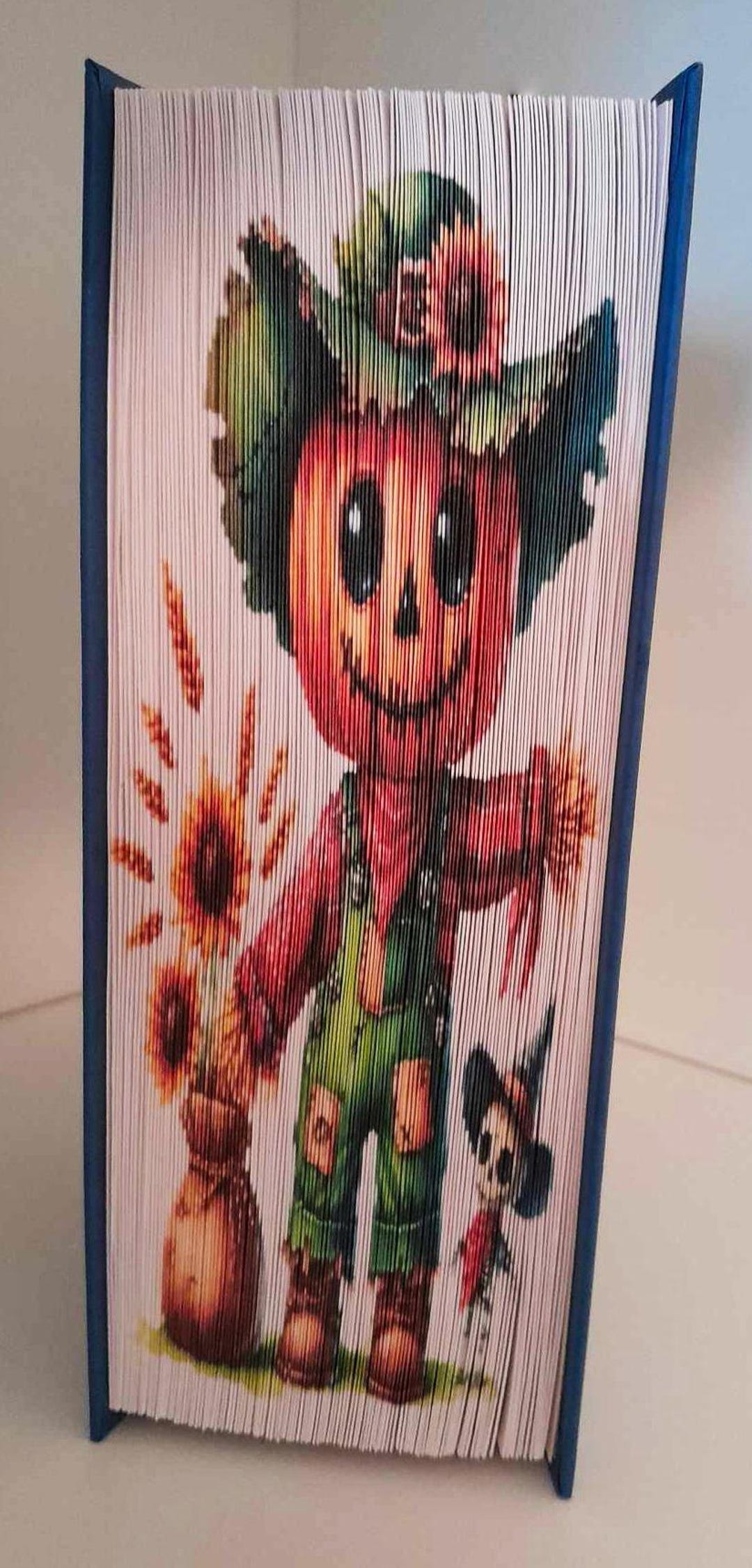 Scarecrow Pumpkin 20 Photo Strip Pattern, Fore-edge Book Art, Halloween ...
