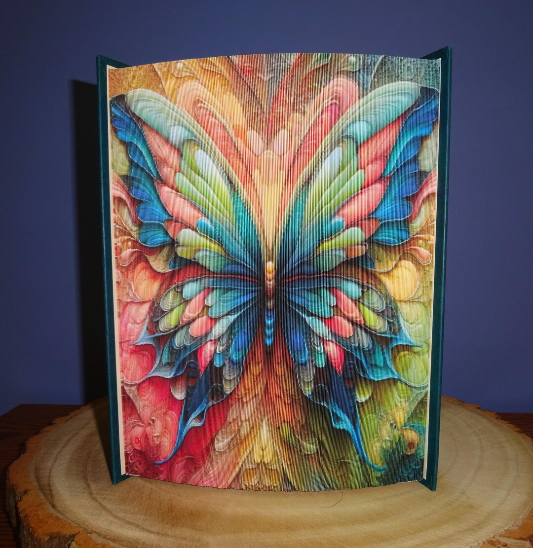 Colorful Image 105 Butterfly Photo Strip Pattern, Fore-edge Book Art ...