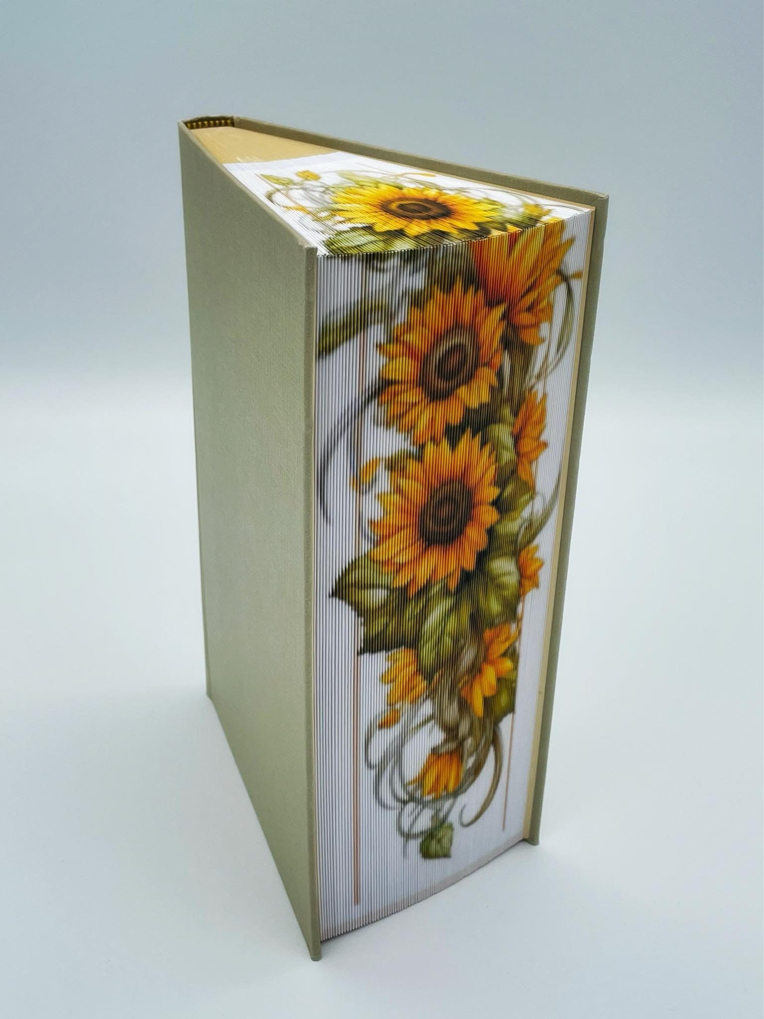 1 Sunflowers With Flowers Split Photo Strip Pattern, Fore-edge Book Art ...
