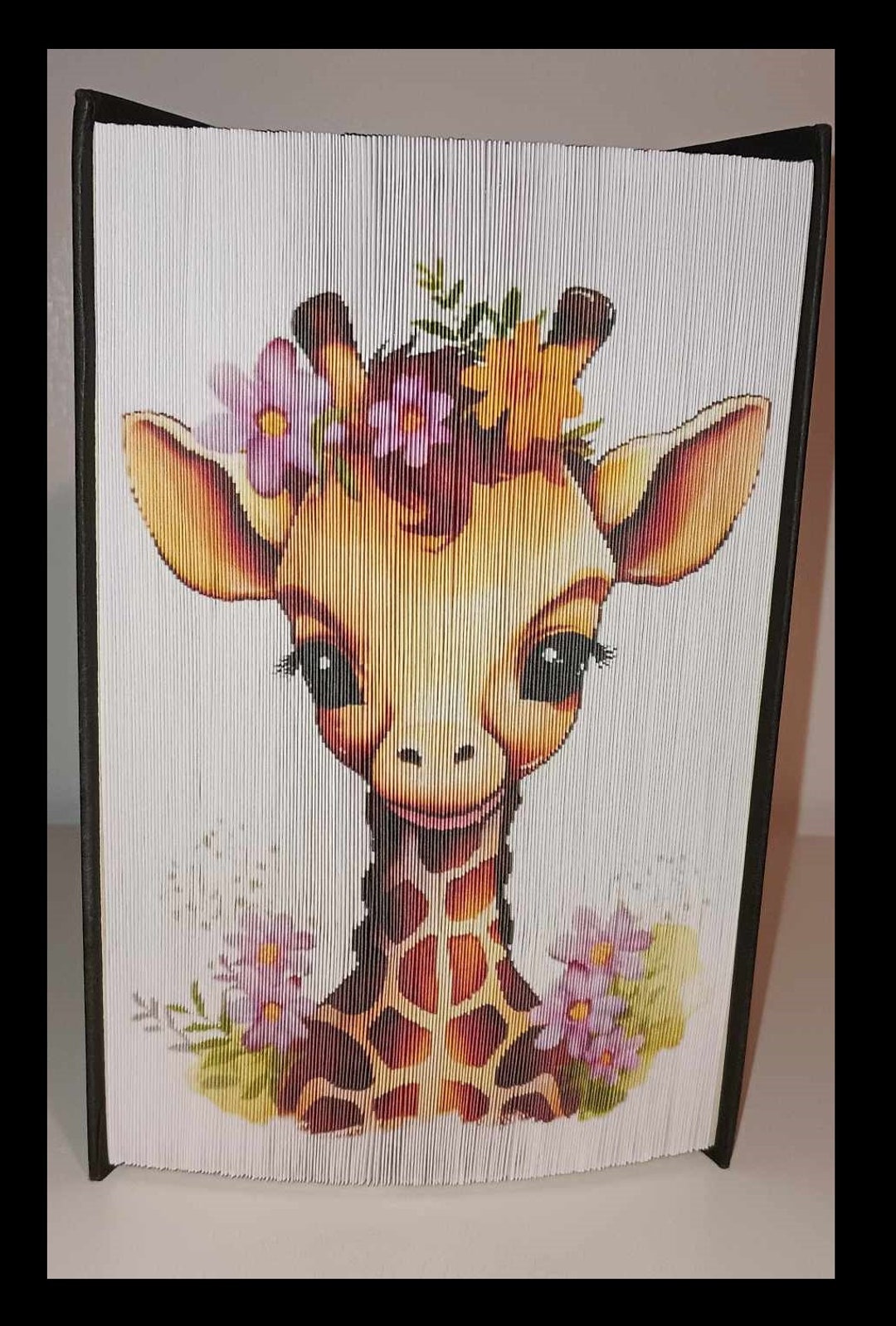 Cute Baby Giraffe 7 Photo Strip Pattern, Fore-edge Book Art, Birthday ...