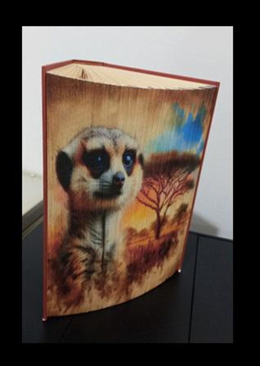African Animal Meerkat 7 Photo Strip Pattern, Fore-edge Book Art ...