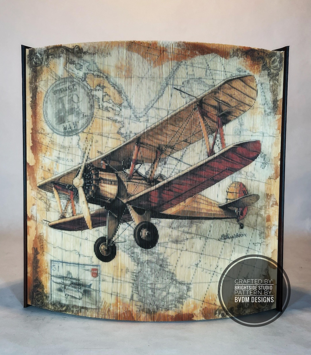 Vintage Airplane 11 Photo Strip Pattern, Fore-edge Book Art ...
