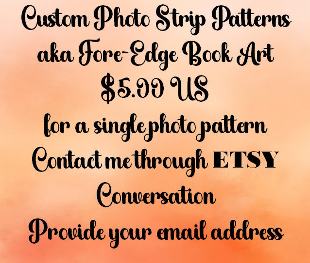 Custom Photo Strip Patterns, Fore-edge Book Art - Etsy