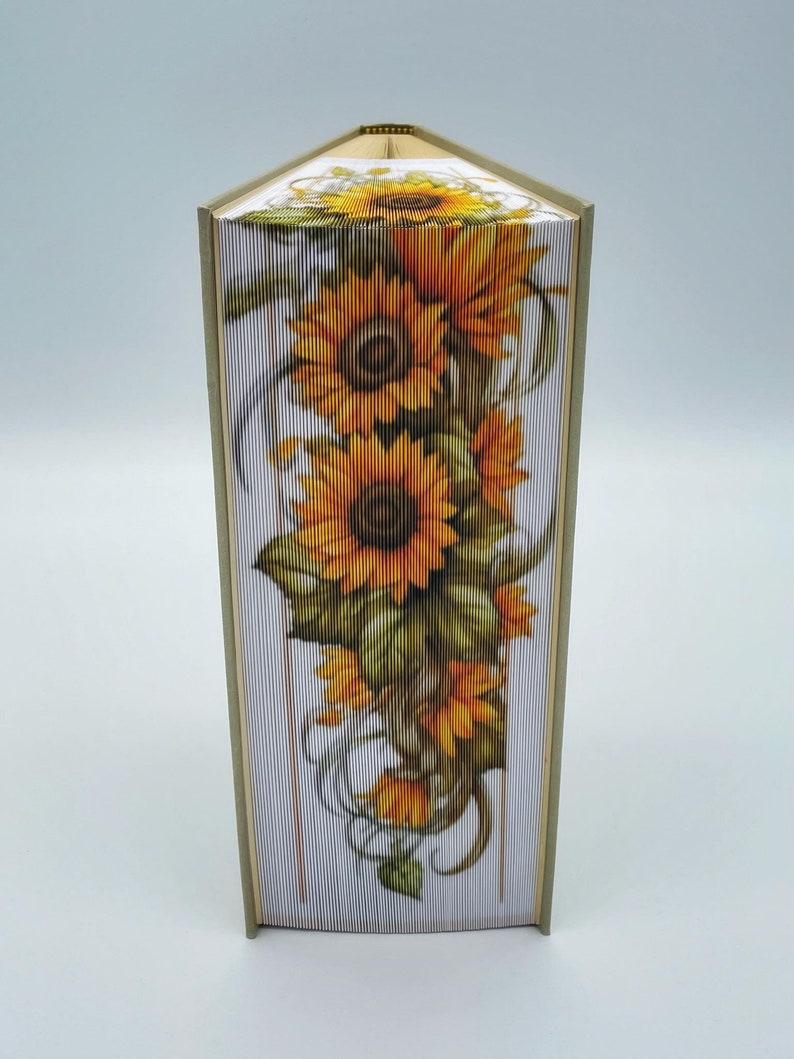 1 Sunflowers With Flowers Split Photo Strip Pattern, Fore-edge Book Art ...