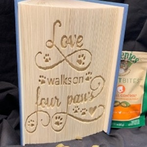 Love Walks on 4 Paws Book Folding Pattern - Etsy