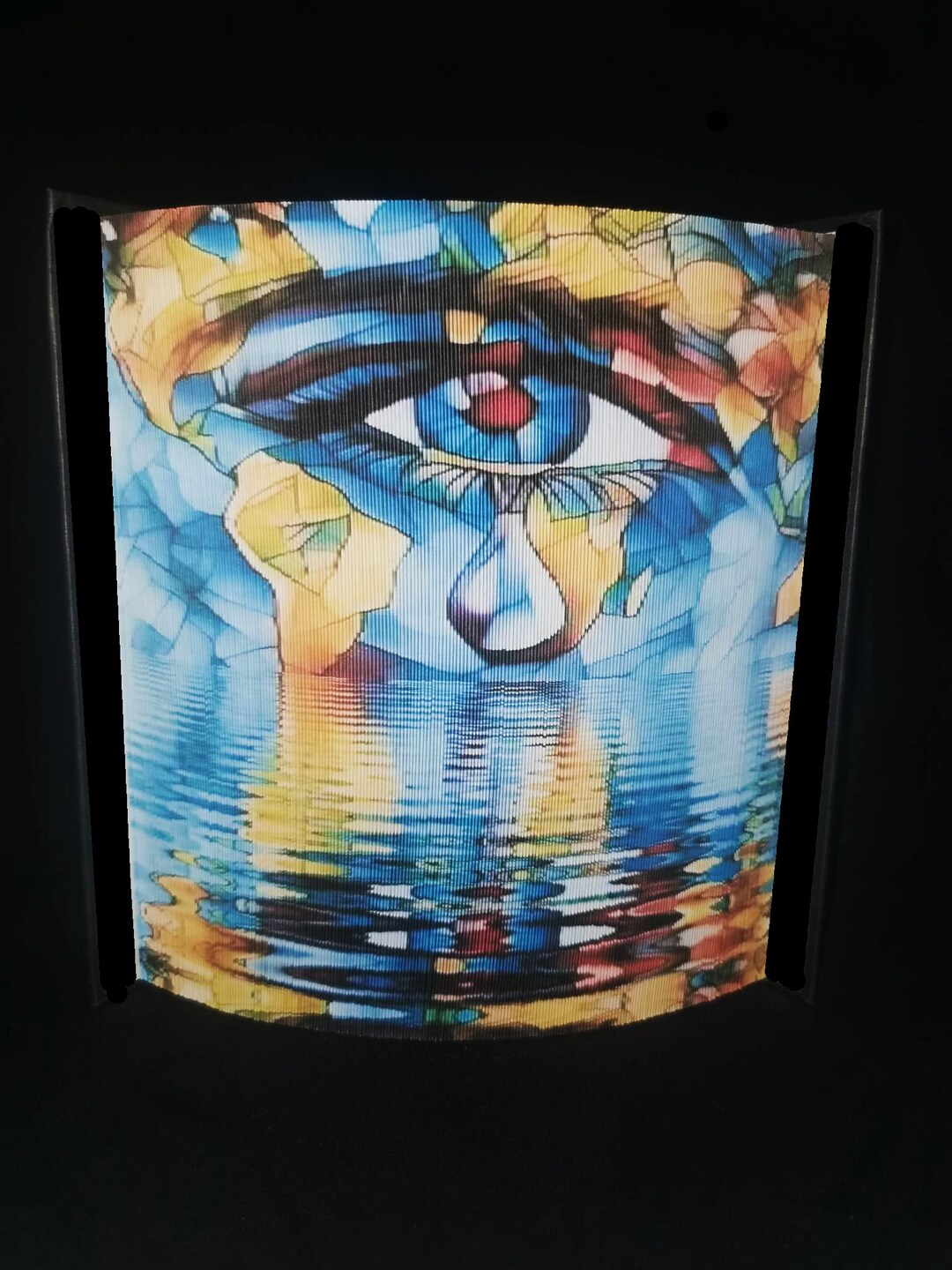 Eye and Tear Stained Glass Photo Strip Pattern, Fore-edge Book Art - Etsy