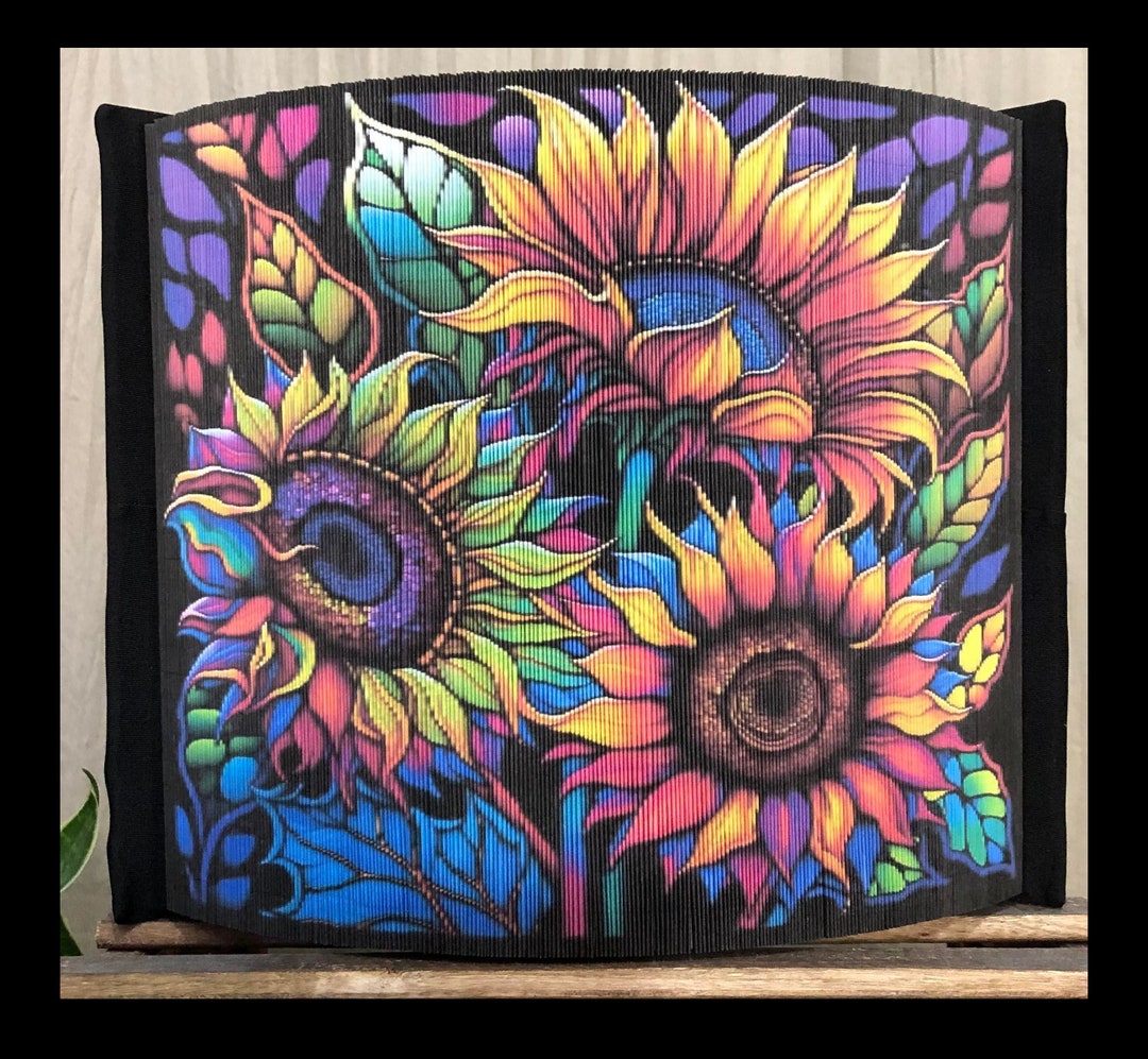 Sunflowers TUM A22 Stained Glass Photo Strip Pattern, Fore-edge Book ...