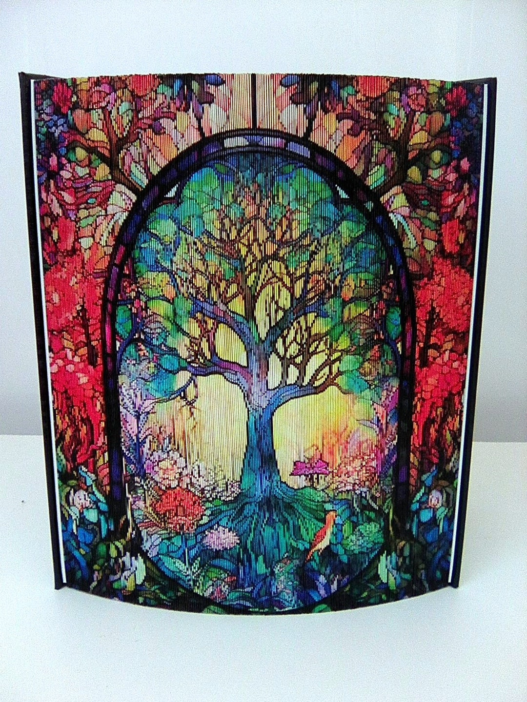 Forest Stained Glass 8-1 Photo Strip Pattern, Fore-edge Book Art ...