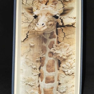 A Giraffe Narrow Photo Strip Pattern, Fore-edge Book Art, Birthday ...