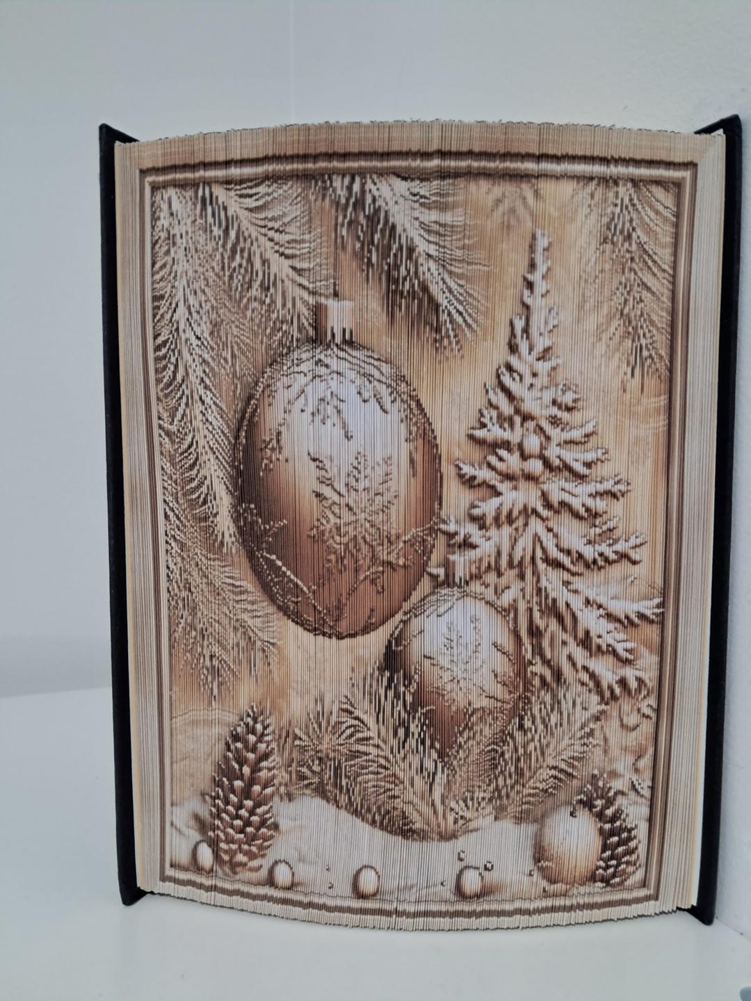 Christmas Engraving 4 Photo Strip Pattern, Fore-edge Book Art ...